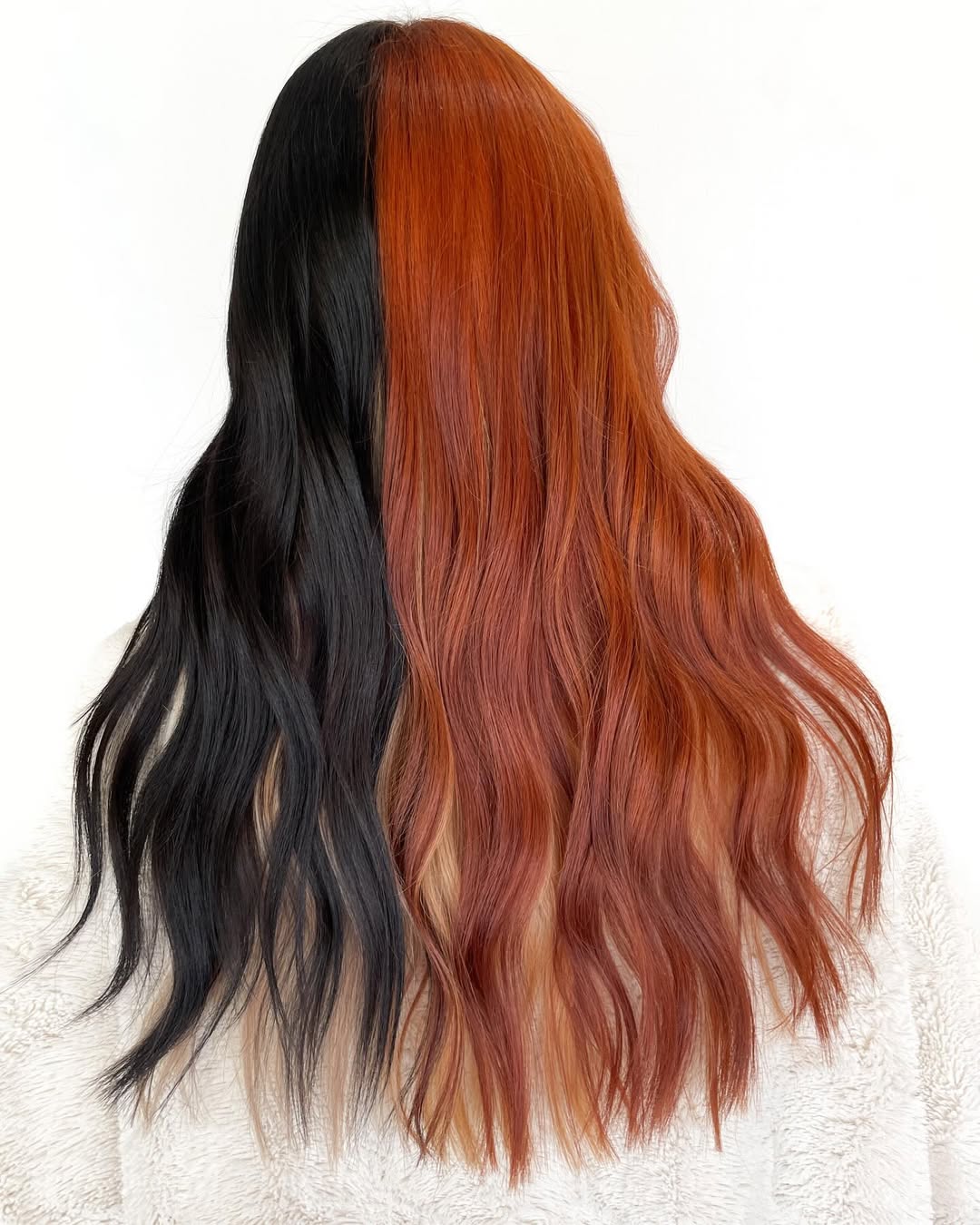 Split Dyed Hair Ideas 2025: Bold Red, Black, Blonde, Purple & More ...