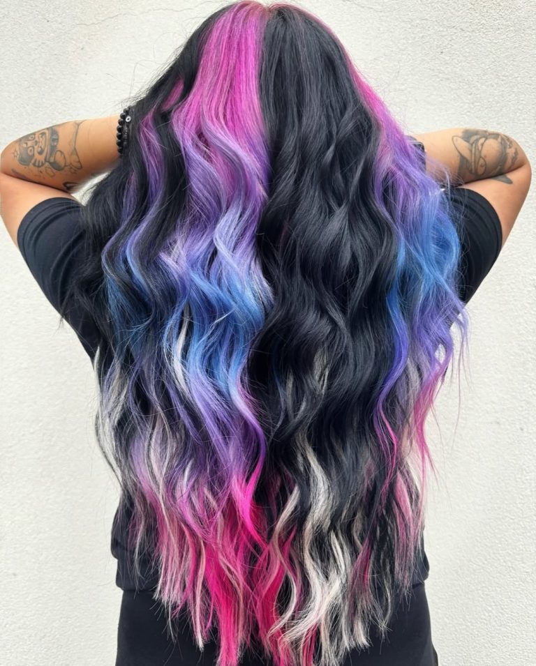 Split Dyed Hair Ideas 2025: Bold Red, Black, Blonde, Purple & More ...