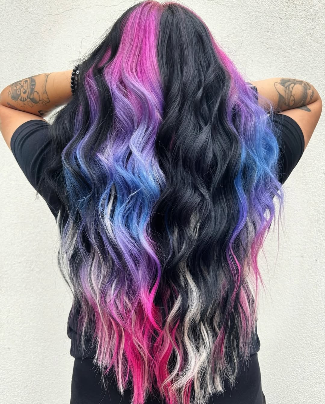 Split Dyed Hair Ideas 2025: Bold Red, Black, Blonde, Purple & More ...