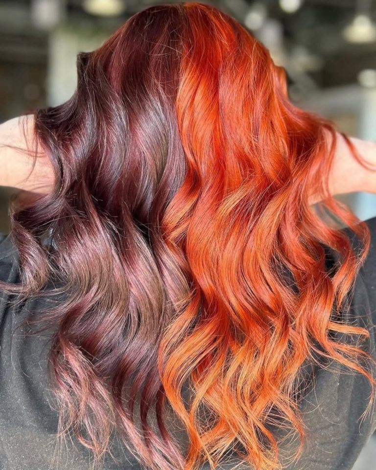 Split Dyed Hair Ideas 2025: Bold Red, Black, Blonde, Purple & More ...