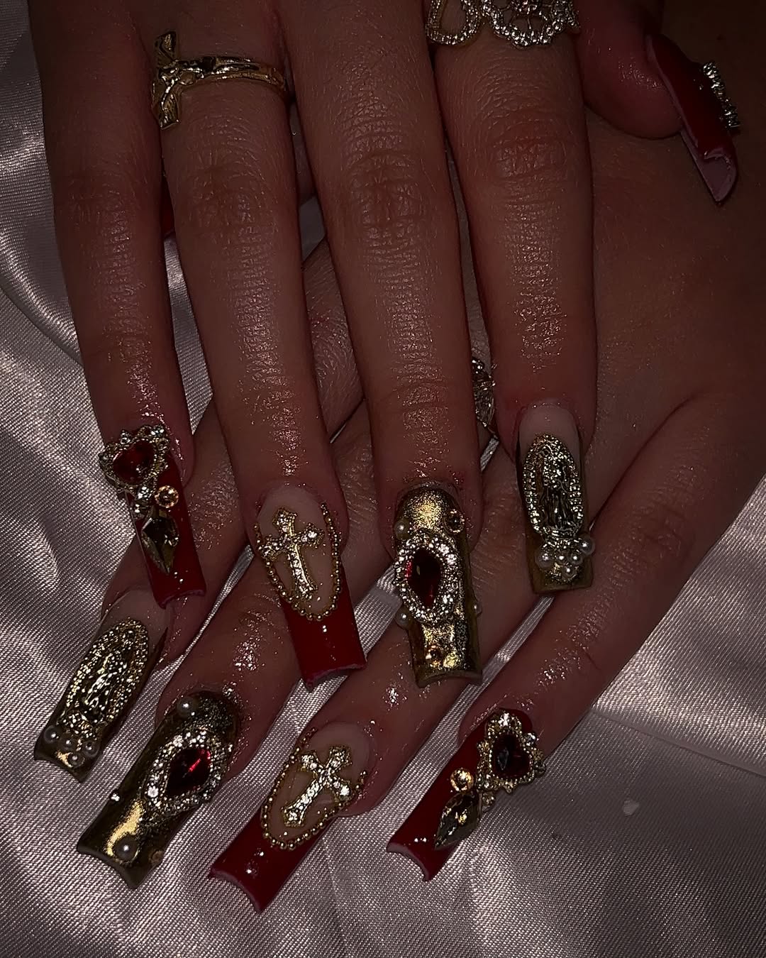 30 Cute Latina Nail Designs 2025 in Pink, Red, and Gold – Baddie Inspo ...