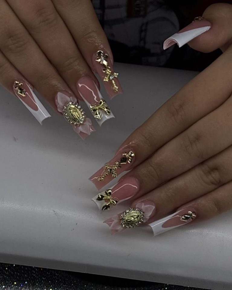 30 Cute Latina Nail Designs 2025 in Pink, Red, and Gold – Baddie Inspo ...
