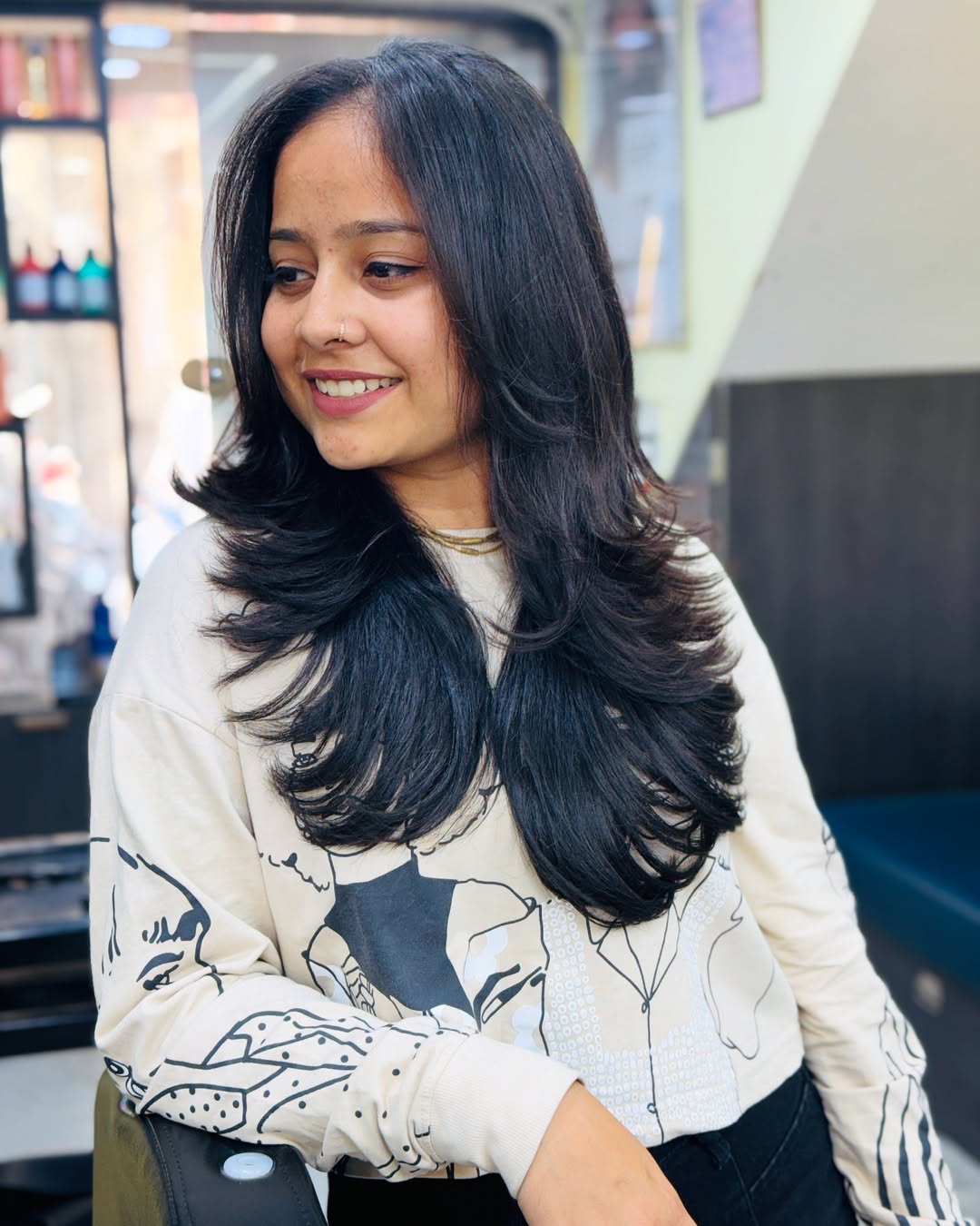 Long Layered Haircuts 2025 with Curtain Bangs and Face Framing Ideas ...