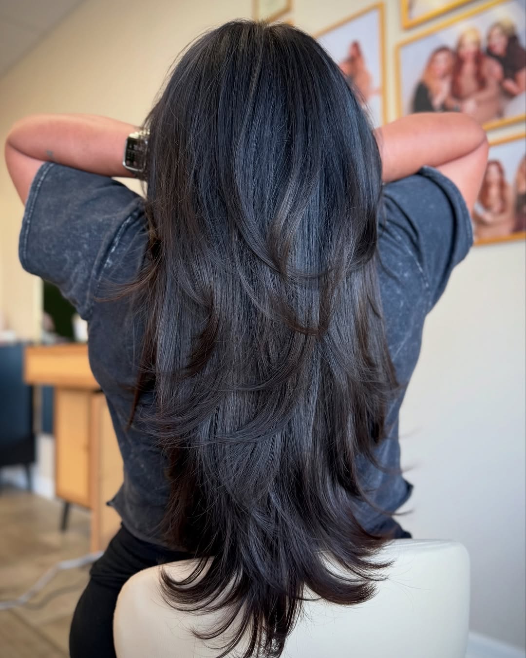Long Layered Haircuts 2025 with Curtain Bangs and Face Framing Ideas ...