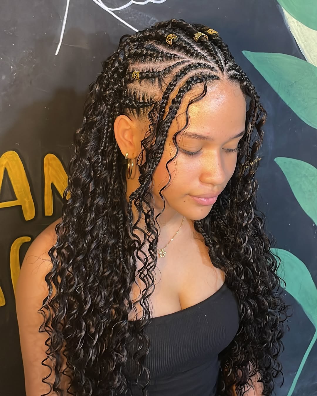 Fulani Braids Hairstyles 2025 with Curls, Beads, and Color Ideas for ...