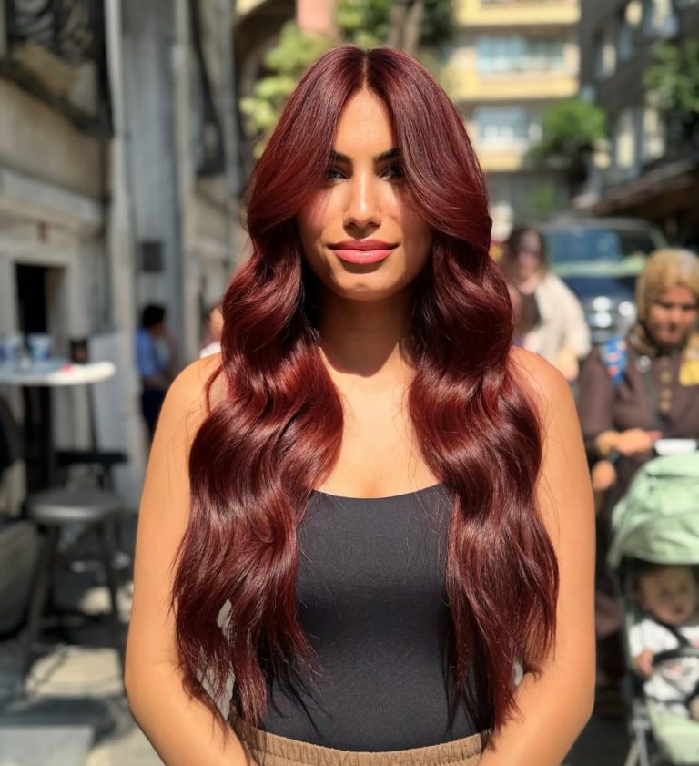 Cherry Cola Hair Color Hairstyles 2025 for Brown Skin, Curly Hair ...