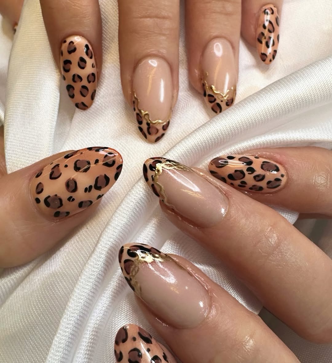 Leopard Print Nails 2025: French Tips, Short Square, Red, Pink, Glitter ...