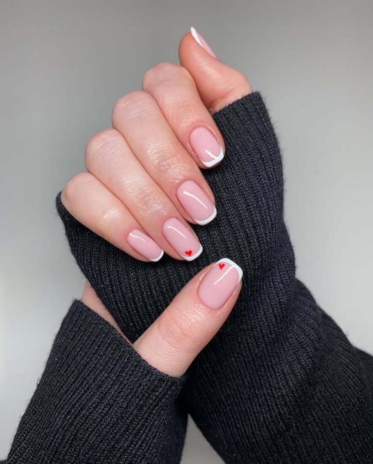French Manicure Nails 2025 Ideas: Light Pink, Short Square, Chrome ...