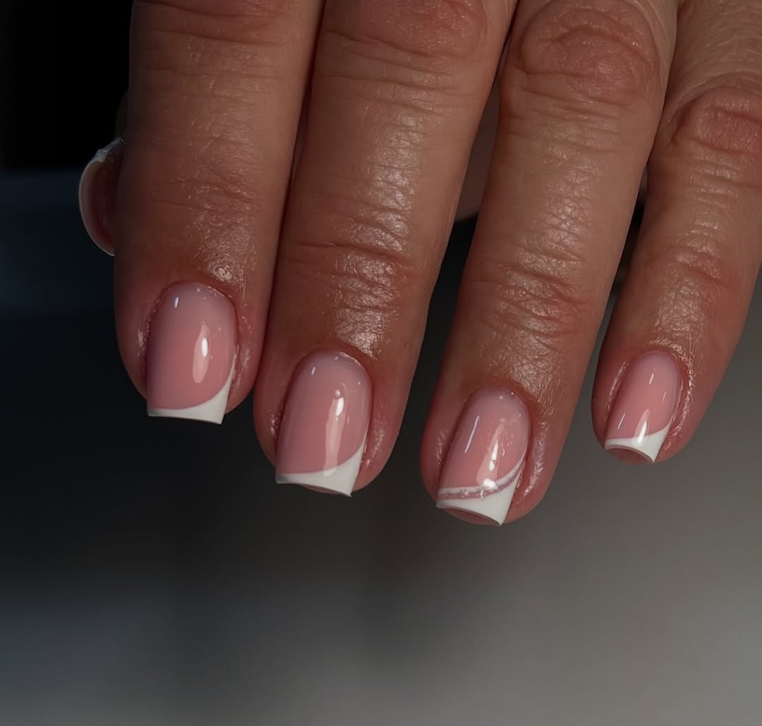 French Manicure Nails 2025 Ideas: Light Pink, Short Square, Chrome ...