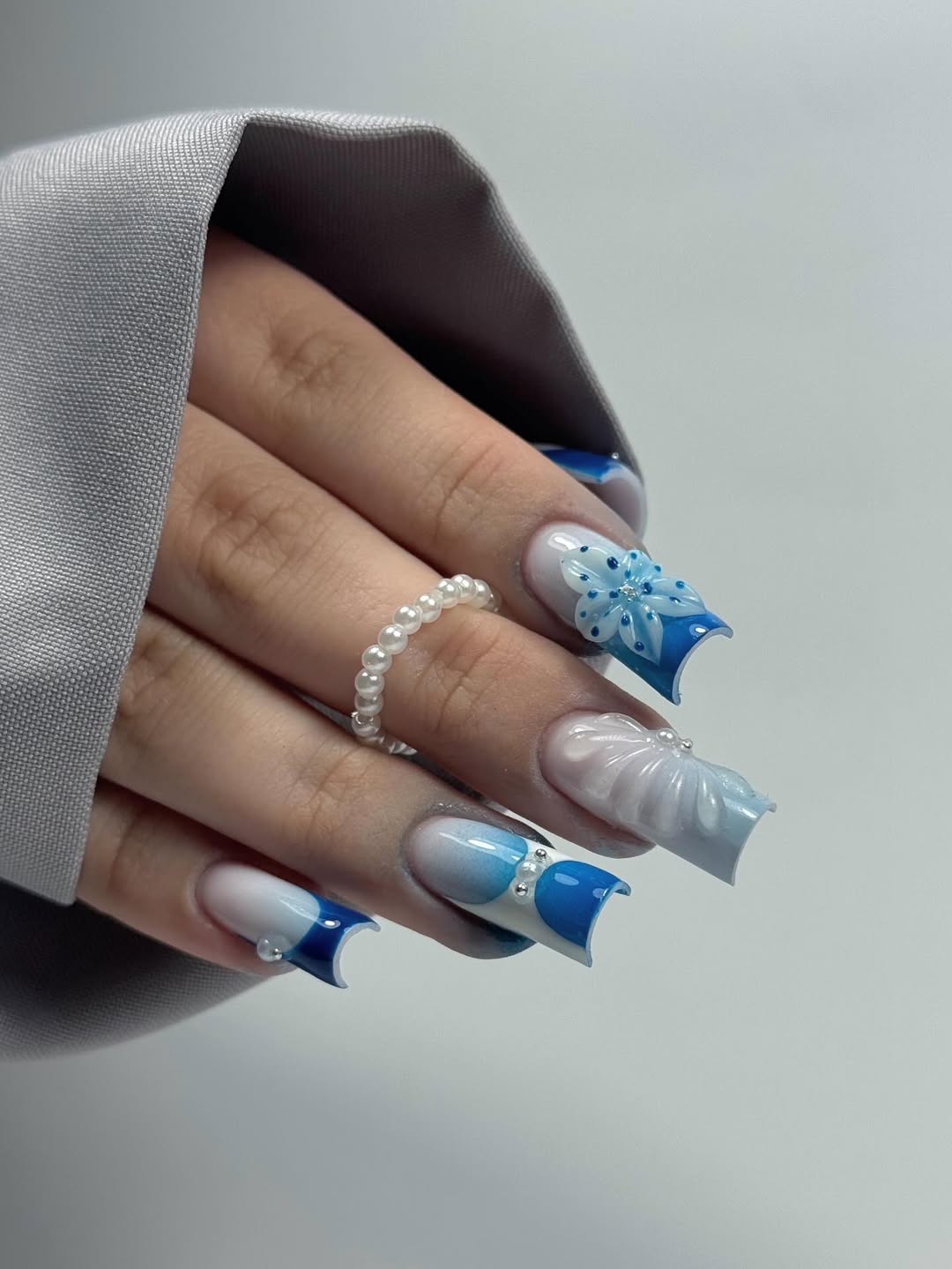 Blue Fall Nails 2025: Cute, Simple, Dark & Acrylic Designs in Square ...