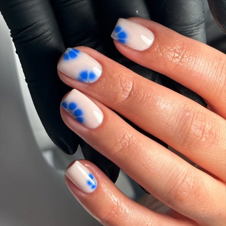 Blue Fall Nails 2025: Cute, Simple, Dark & Acrylic Designs in Square ...