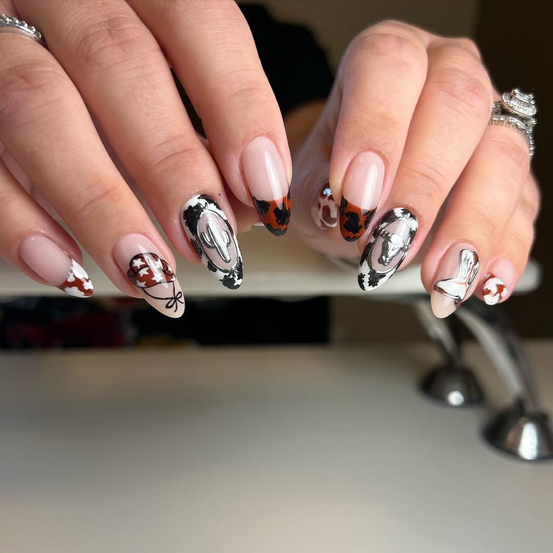 Fall Western Nails 2025 Ideas: Cute Acrylic Almond, Gel, and Short ...