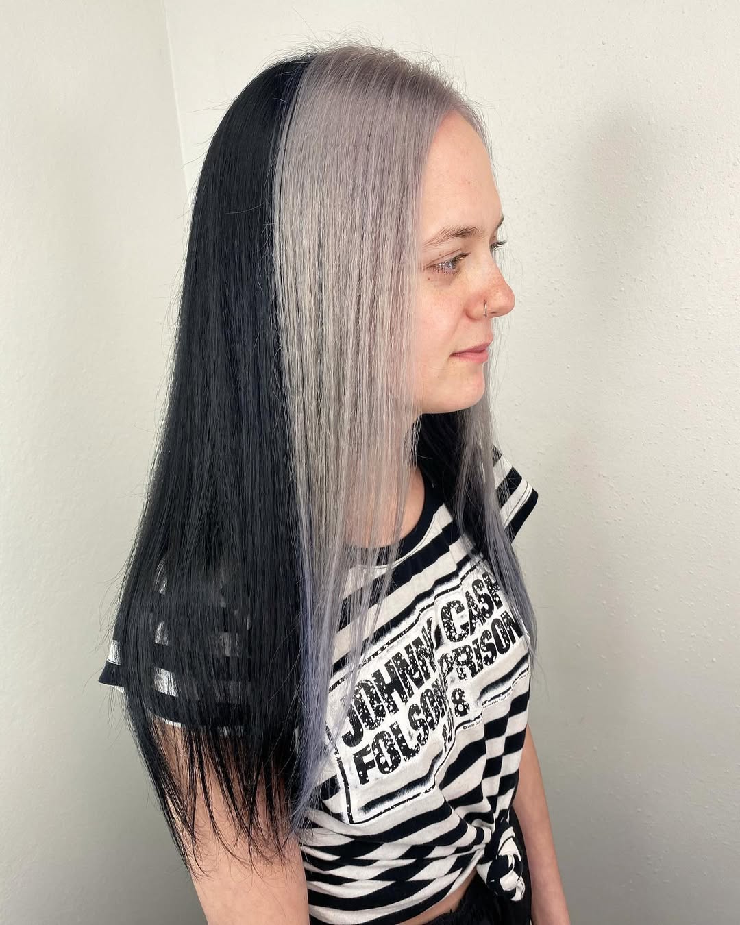 29 Skunk Stripe Hair 2025: Bold Hairstyles with Red, Blonde, Blue, and ...