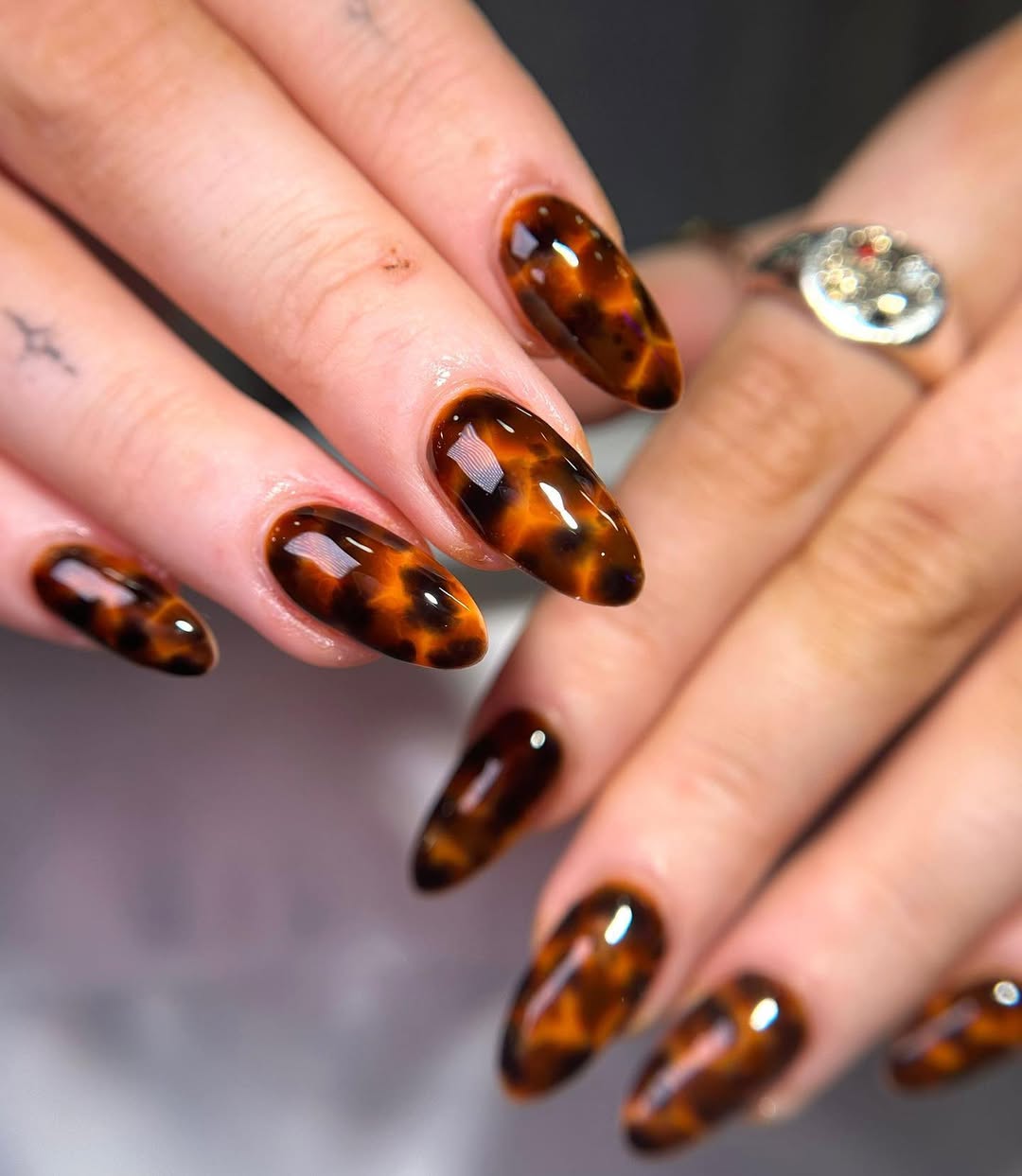 Tortoise Shell Nails 2025–2026: French Tip, Burgundy, Cat Eye, Gold ...