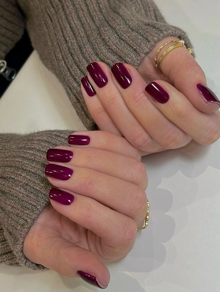 Burgundy Nail Designs: Classy Almond, Square & French Tips Ideas with ...
