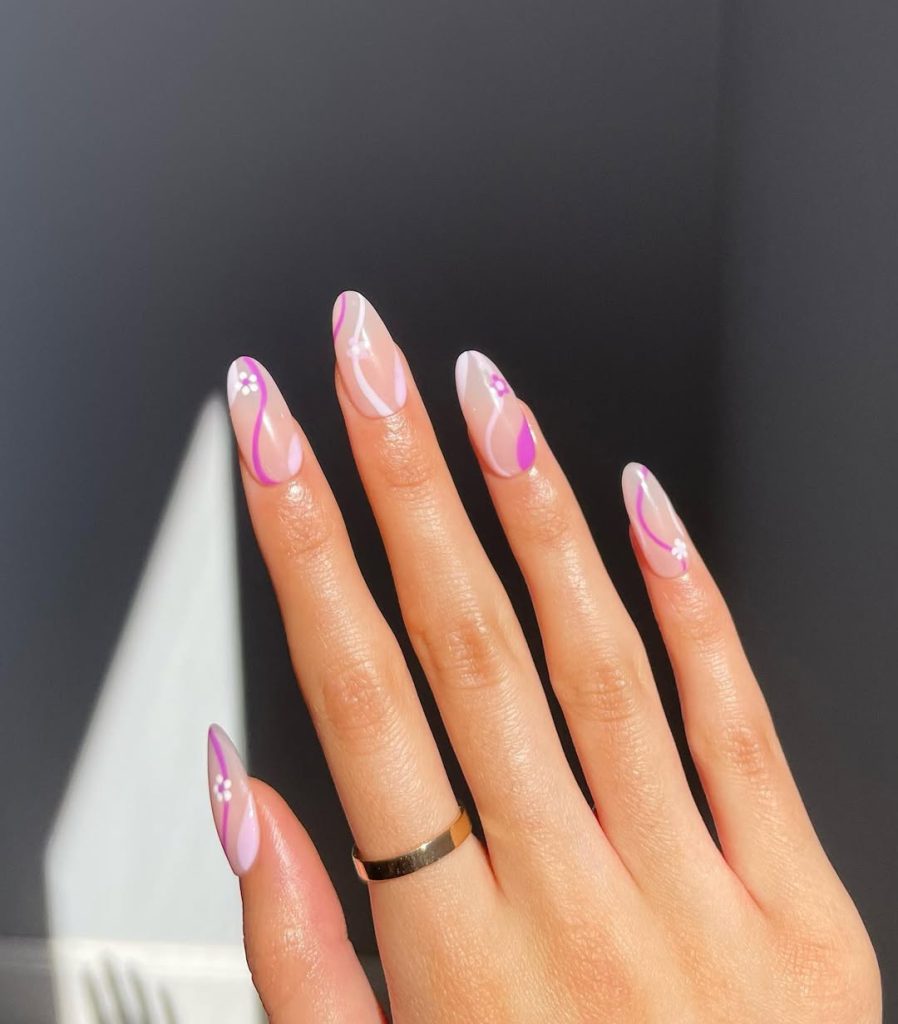 Purple Spring Nails 2026: Light Acrylic Designs, Lavender Florals, Cat ...